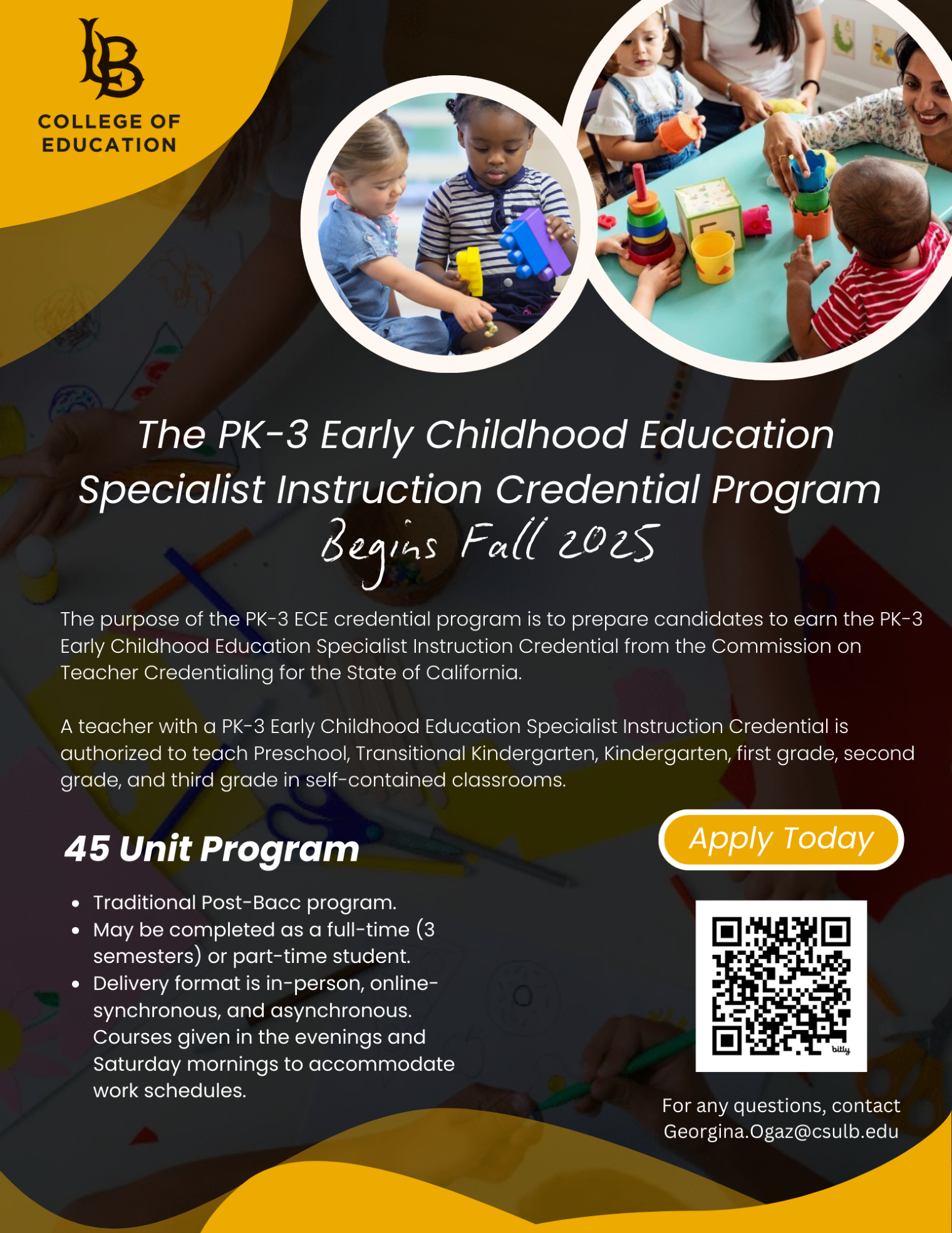 PK-3 ECE Specialist Instruction Credential Program (PK3CP)